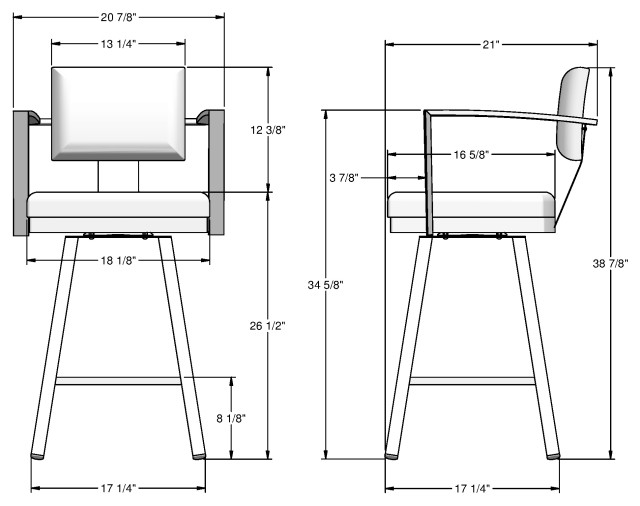 Amisco Akers Swivel Counter and Bar Stool, Counter Height ...
