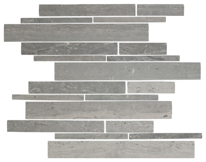 12"x12" Mountain Blue/ Gray Slate Subway Tile - Contemporary - Mosaic ...