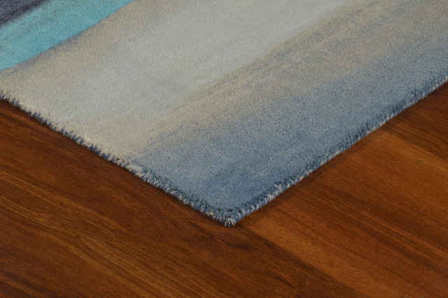 Blue Canvas Contemporary Modern Area Rug, 7'6" x 9'6" - Contemporary ...