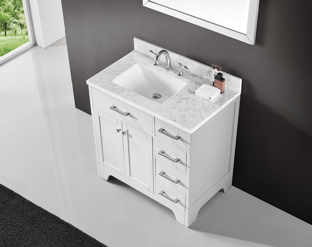 36" Single Sink Bathroom Vanity Base - Transitional - Bathroom Vanities ...