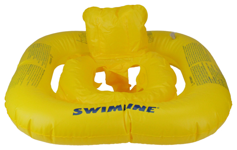 22" Inflatable Yellow Baby Buoy Swimming Pool Float - Modern - Pool ...