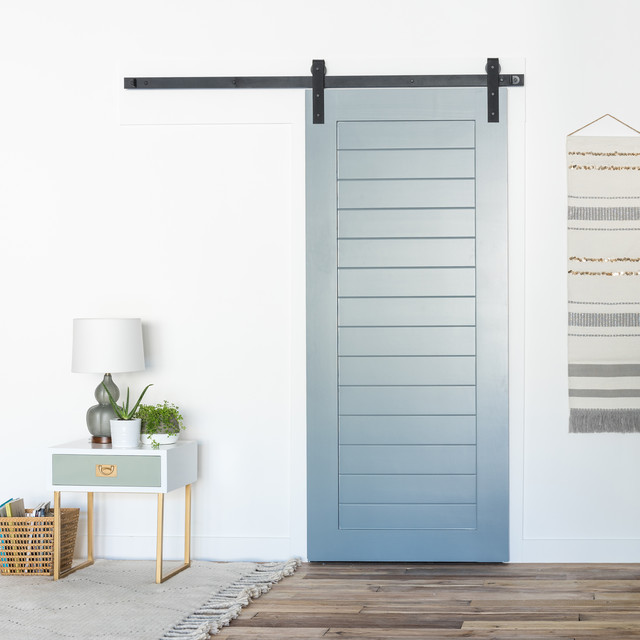 New Rustic Sliding Barn Door & Shutter Suite - Rustic - San Francisco ...