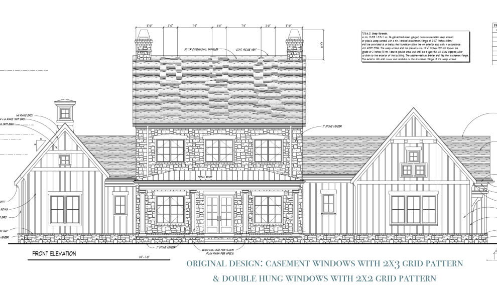Selecting windows and window grid pattern in new home