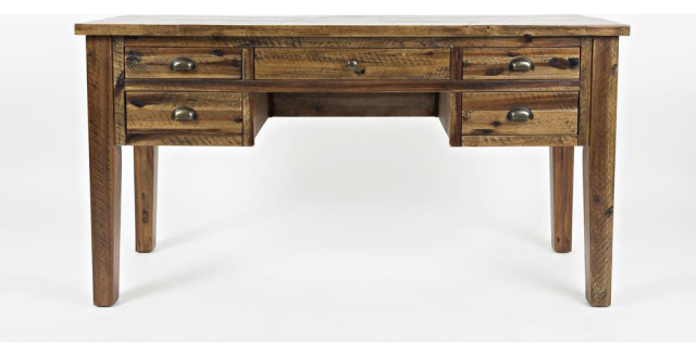Artisan's Craft 5-Drawer Desk - Dakota Oak - Rustic - Desks And Hutches ...