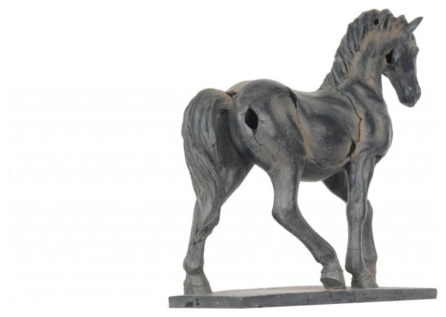 HomeRoots Handmade Rustic Horse Statue - Contemporary - Wall Sculptures ...