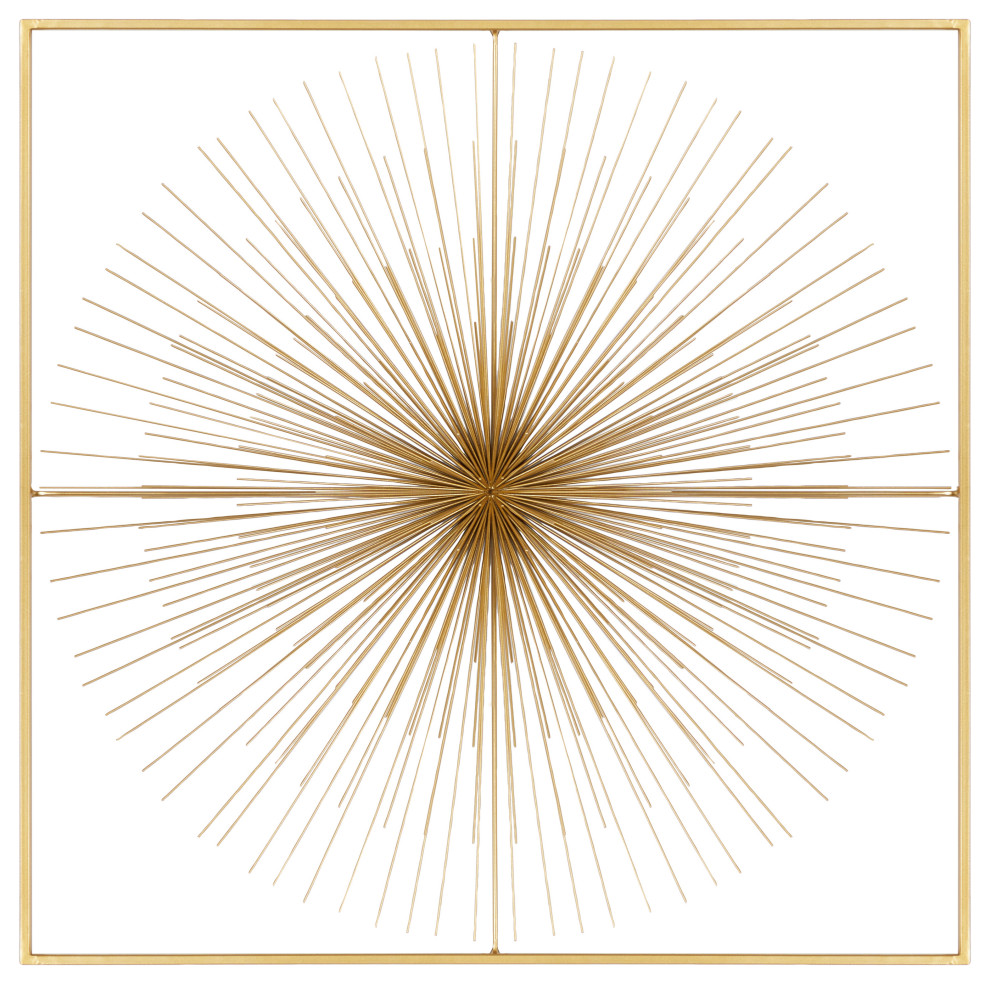 Modern Gold Metal Wall Decor 86990, 36" x 3" x 36" - Midcentury - Metal ...