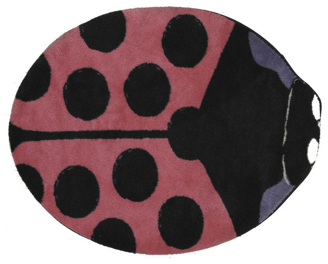 Fun Rugs Fun Time Shape Collection Pink Lady Bug Area Rug, 35"x39 ...
