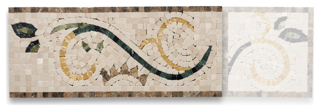 Emerald Gold 6.3x15 Marble Mosaic Border Listello Tile Polished, 1 ...