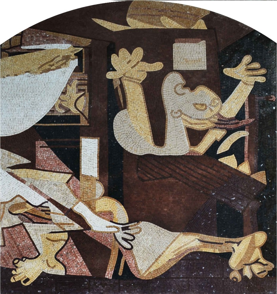 Pablo Picasso Guernica", Mosaic Art Reproduction, 46" x 49 ...