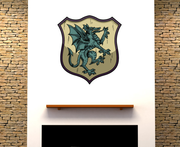 Family Crest Vinyl Wall Decal FamilyCrestUScolor006, 18 in ...