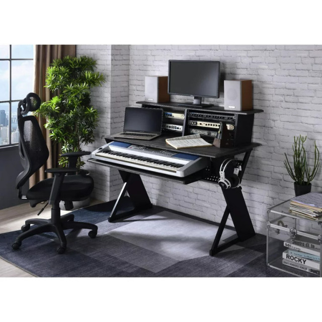 Multipurpose Desk, Large Top With Raised Shelf & Cable Management ...