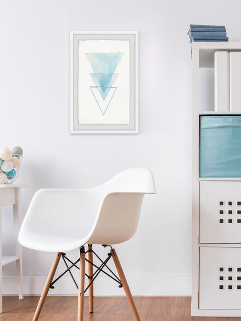 "Inverted Iceberg" Framed Painting Print, 24"x36" - Contemporary ...