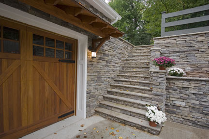 Drive Under Garage Retaining Wall