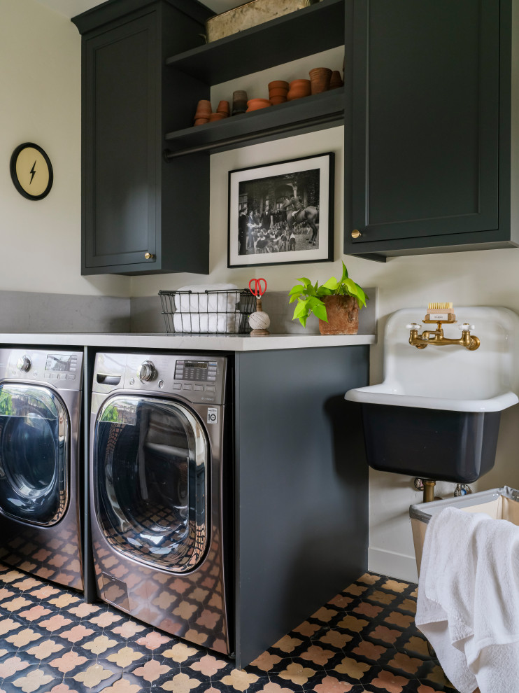 Pasadena Spanish Colonial Laundry Room - Mediterranean - Laundry Room ...