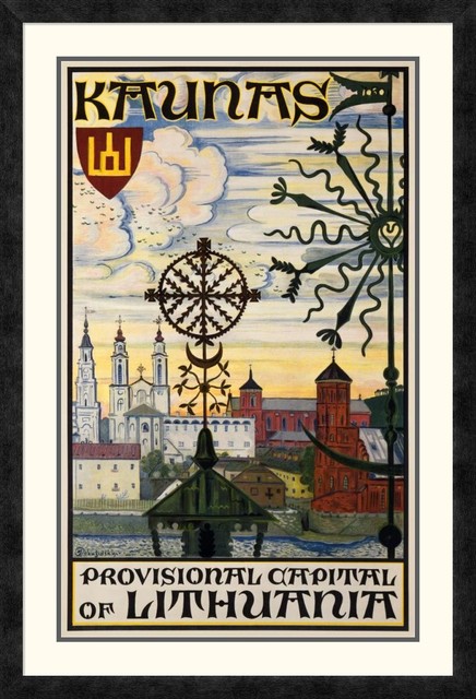 "Kaunas/Lithuania" Framed Digital Print by Mstilav Dobuzhinsky, 20x28 ...