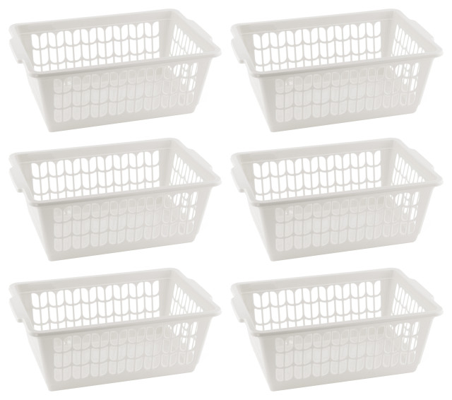 Small Plastic Storage Organizing Basket, Pack of 6, 32-1188-6 ...
