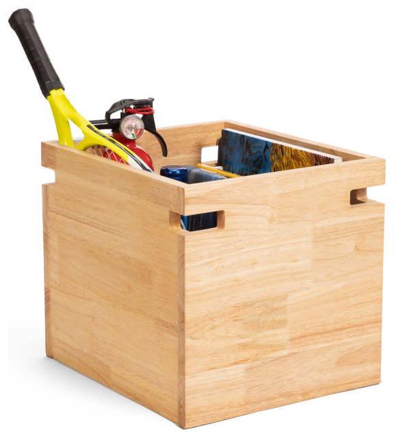 Zuma Para Solid Wood Storage Box, Large Shelving Storage Box ...