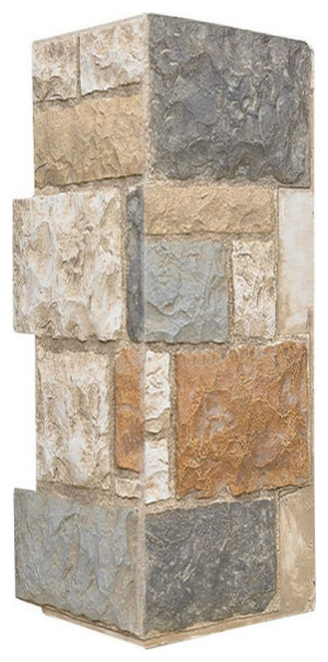 Fortress Faux Brick Wall Panel, 24" Corner - Rustic - Wall Panels - by ...