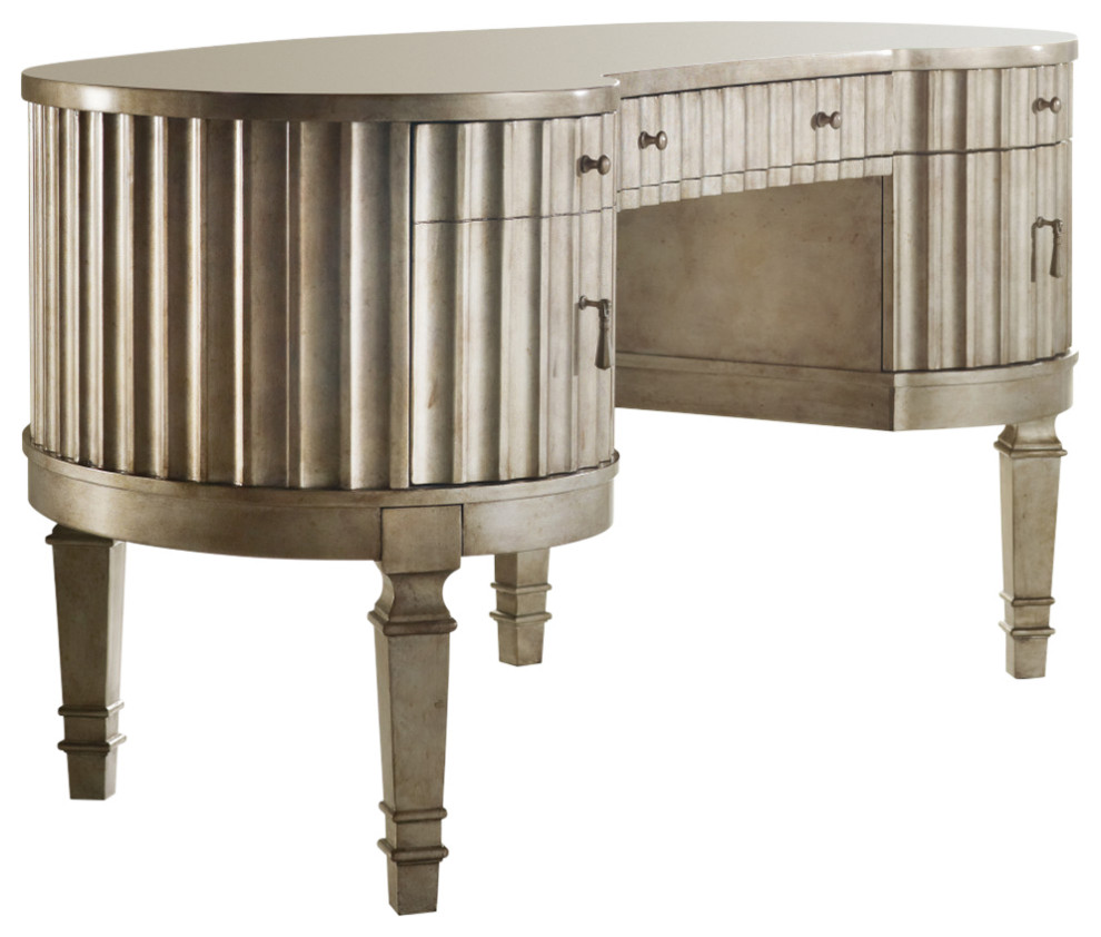 Melange Fluted Kidney Desk - Traditional - Desks And Hutches - by ...