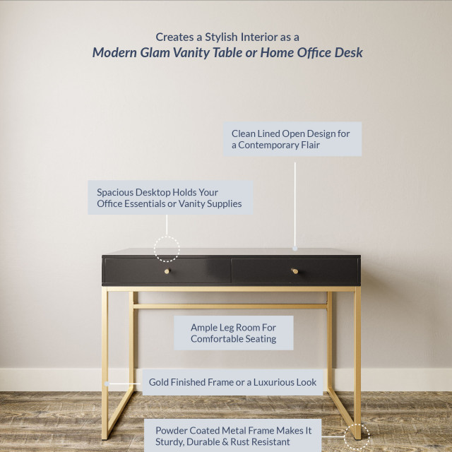 42" Home Office Writing Computer Desk Console Table - Contemporary ...