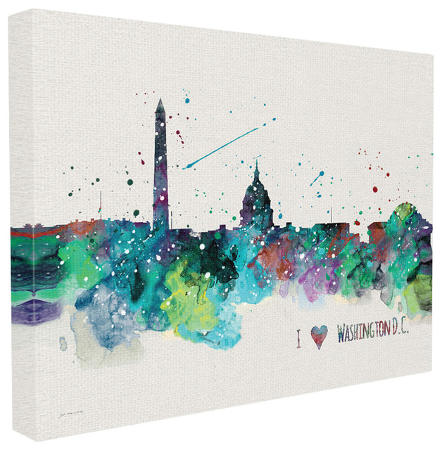 I Love DC Paint Splatter, 16x20 - Contemporary - Prints And Posters ...