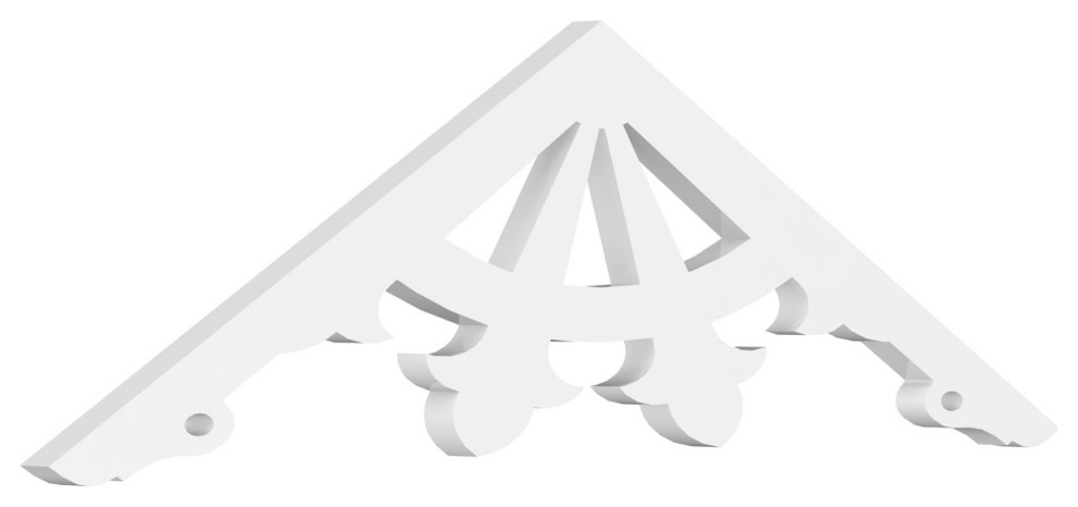 48"Wx8"Hx1"P, 4/12 Pitch Bordeaux Architectural Grade PVC Gable ...