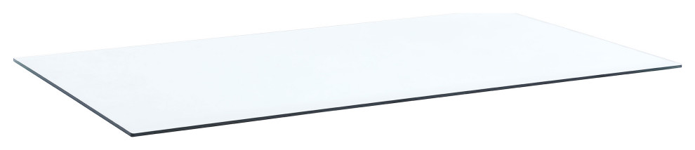 72x40" 12mm Rectangular Glass Top Clear - Modern - Table Tops And Bases ...