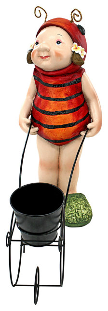 Polly The Lady Bug Fairy Statue - Eclectic - Garden Statues And Yard ...