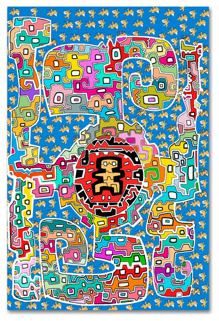 Miguel Balbas 'Mix 2' Canvas Art, 16"x 24" - Contemporary - Prints And ...