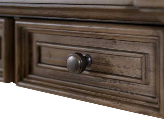 Traditional Wood Writing Desk Office Table Light Brown - Traditional ...