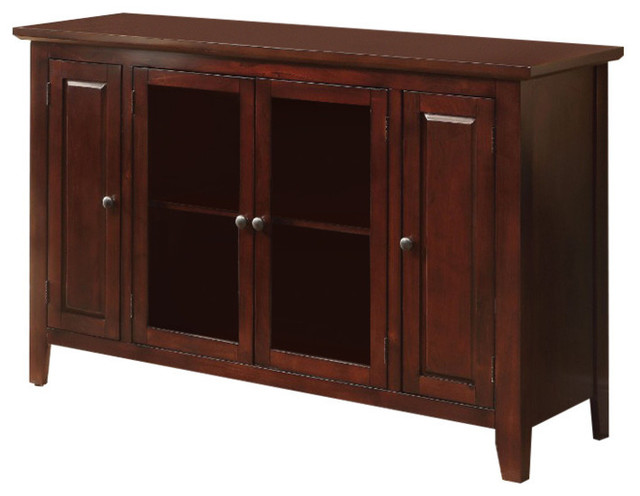 Commodious TV Stand, Espresso Brown - Transitional - Entertainment ...