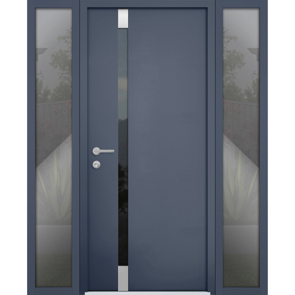 Exterior Prehung Steel Door / Cynex 6777 Grey - Contemporary - Front ...