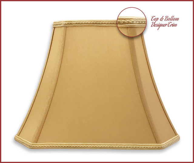 Rectangle Bell Cut Corner Designer Lamp Shade - Transitional - Lamp ...