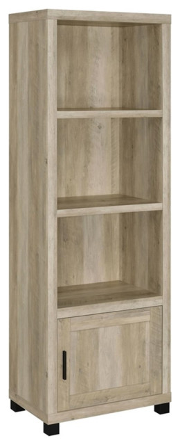 Pemberly Row 3-shelf Transitional Wood Media Tower in Antique Pine ...