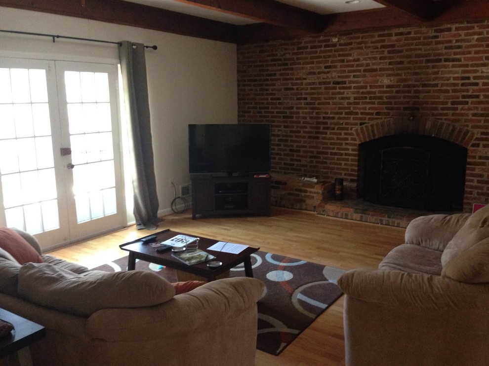 60s fireplace wall transformation