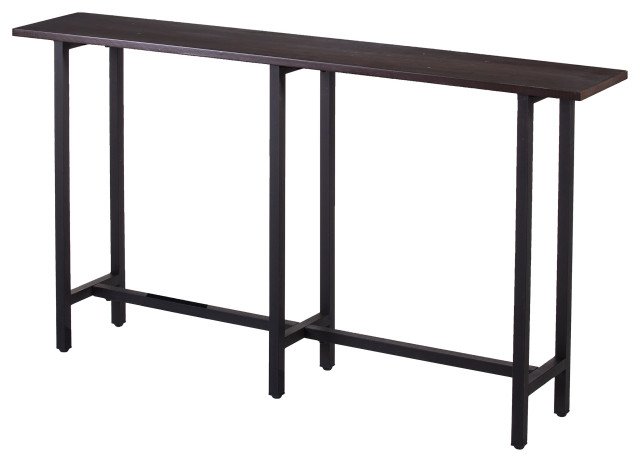 Rolling Long Narrow Console Table - Industrial - Console Tables - by ...