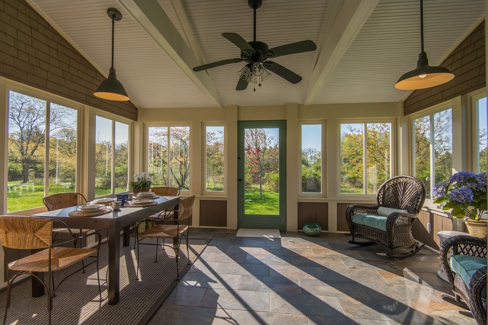 North Fork Timber Frame Sunroom - Craftsman - Sunroom - New York - by ...