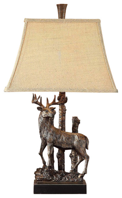 Deer Table Lamp - Rustic - Table Lamps - by Zeckos | Houzz