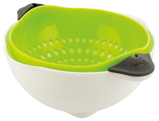 Tovolo Spring Green 5 Quart Soak N' Strain Colander - Contemporary ...