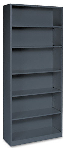 Hon Brigade 6-Shelf Metal Bookcase, 34.5"x12.63"x81.13" - Transitional ...