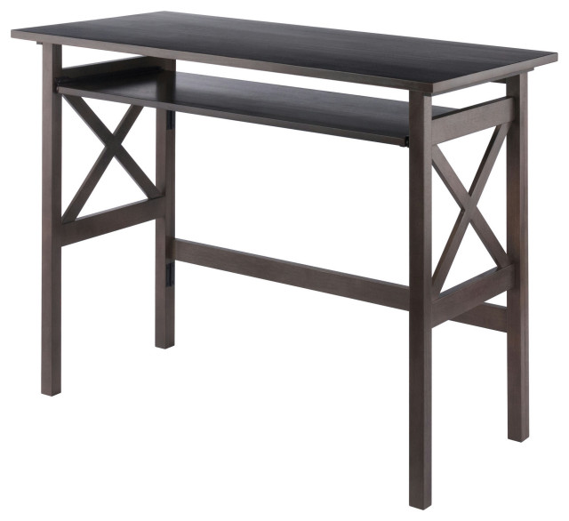 Xander Foldable Desk, Oyster Gray - Transitional - Desks And Hutches ...