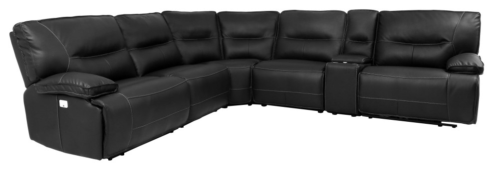 6 Piece Modular Power Reclining Sectional With Power Adjustable ...