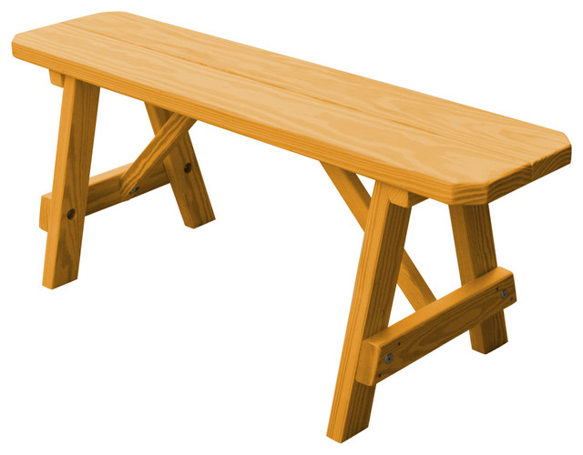 Pressure Treated Pine Traditional Picnic Bench, 4 Foot - Transitional ...