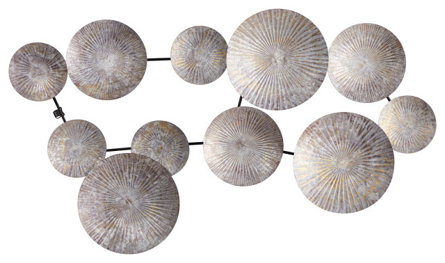 3' x 2' Galvanized Textured Plates Antique Wall Art - Farmhouse - Metal ...