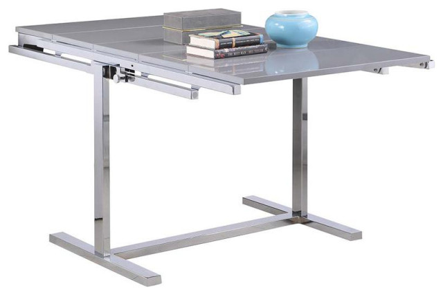 32 Convertible Bookshelf And Dining Table, 8473-Dt-Gry-Chm ...