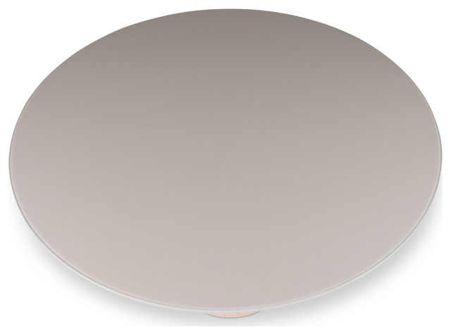 Modern Brazilian Mona Glass Top Round Dining Table - Transitional - Dining Tables - by Urbia | Houzz
