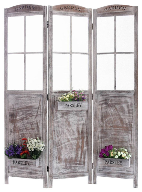 Flower Pot Garden Screen - Farmhouse - Screens And Room Dividers - by ...