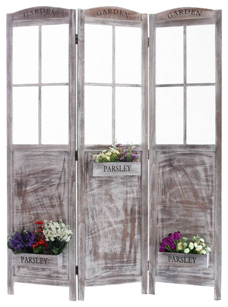 Flower Pot Garden Screen - Farmhouse - Screens And Room Dividers - by ...
