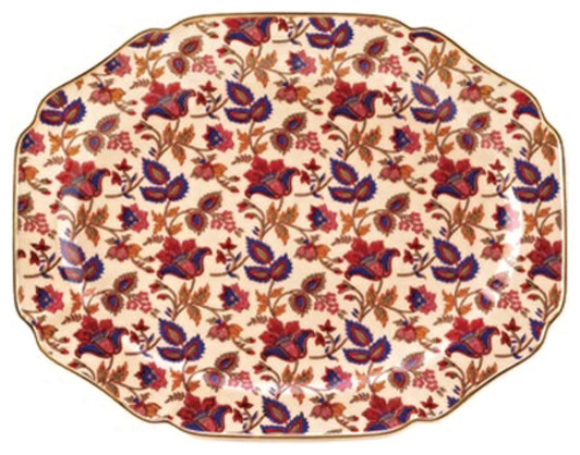Jaipur Cream Serving Platter - Traditional - Serving Dishes And ...
