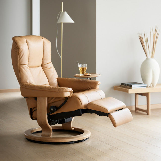 Stressless® Mayfair with Classic Power™ shown in Paloma Almond ...